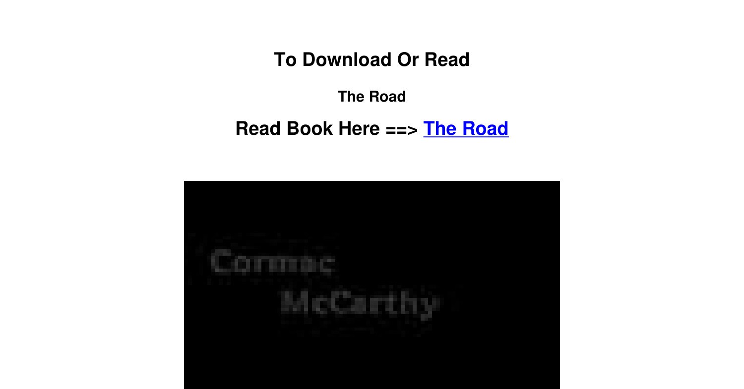 download EPub The Road By Cormac McCarthy.pdf | DocDroid