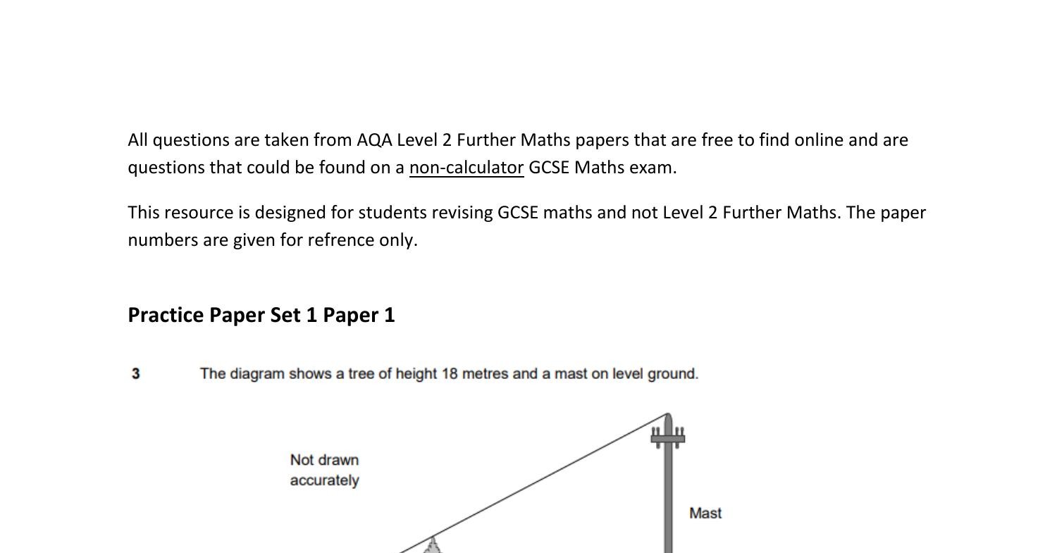 Level 2 FM Questions for GCSE Maths (Non-Calc).pdf | DocDroid