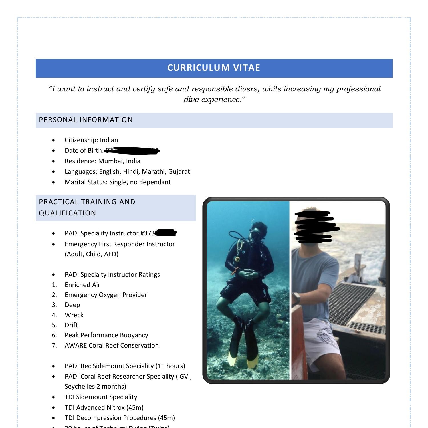 Aakash Shringare Diving CV reddit.pdf | DocDroid