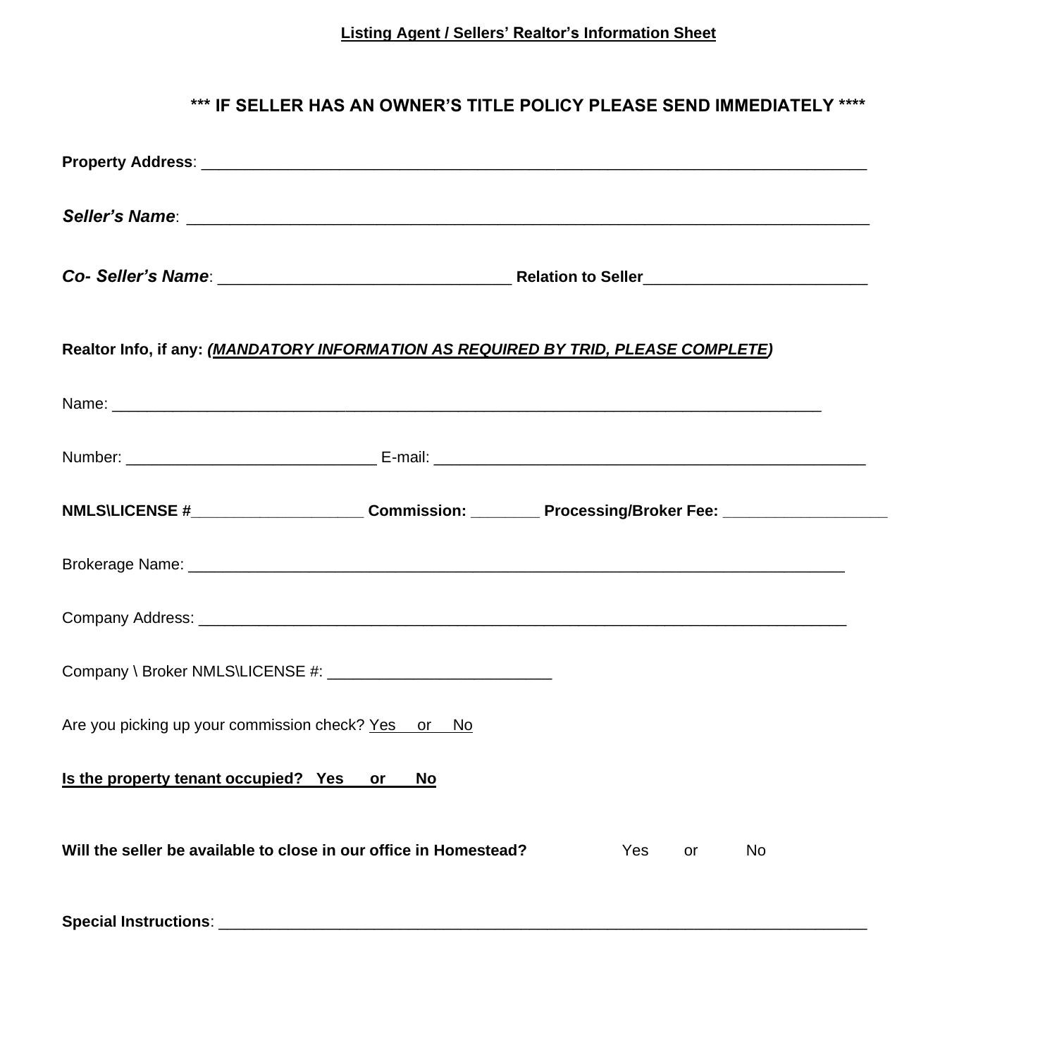 Listing Agent Sellers’ Realtor’s Information Sheet.pdf | DocDroid