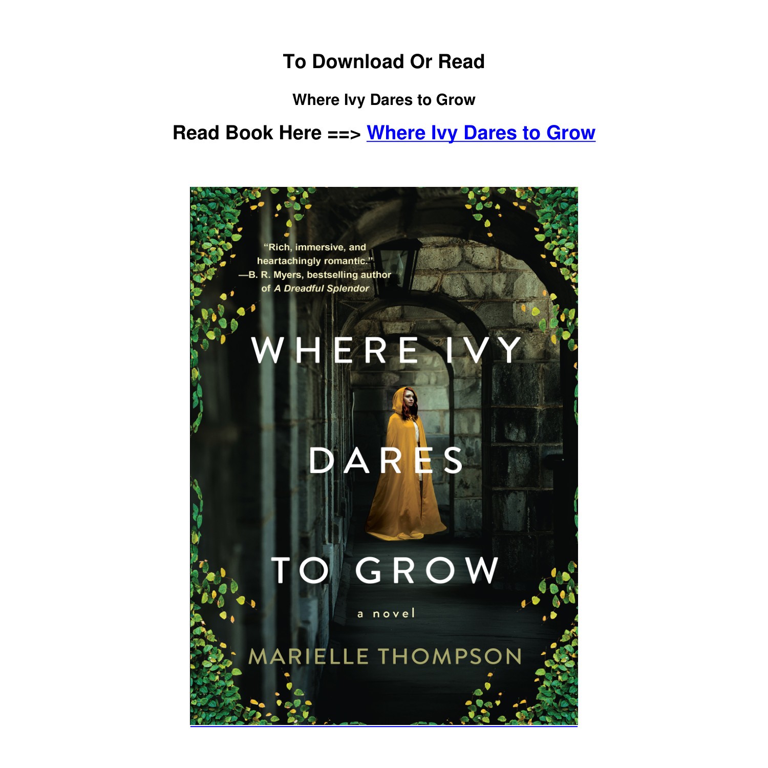 download EPUB Where Ivy Dares to Grow BY Marielle Thompson.pdf | DocDroid
