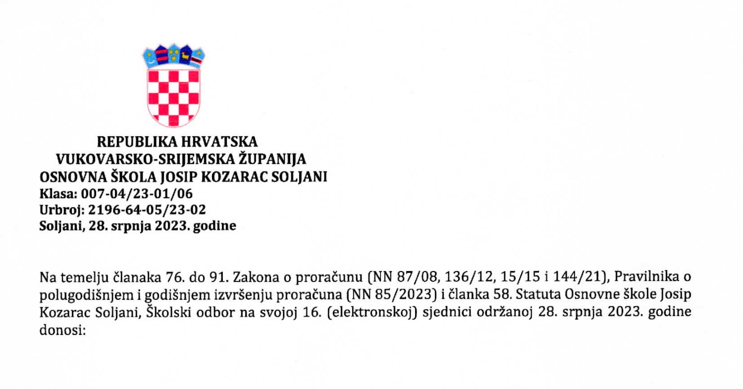 Odluka o usvajanju polugodišnjeg financijskog izvještaja 2023..pdf ...