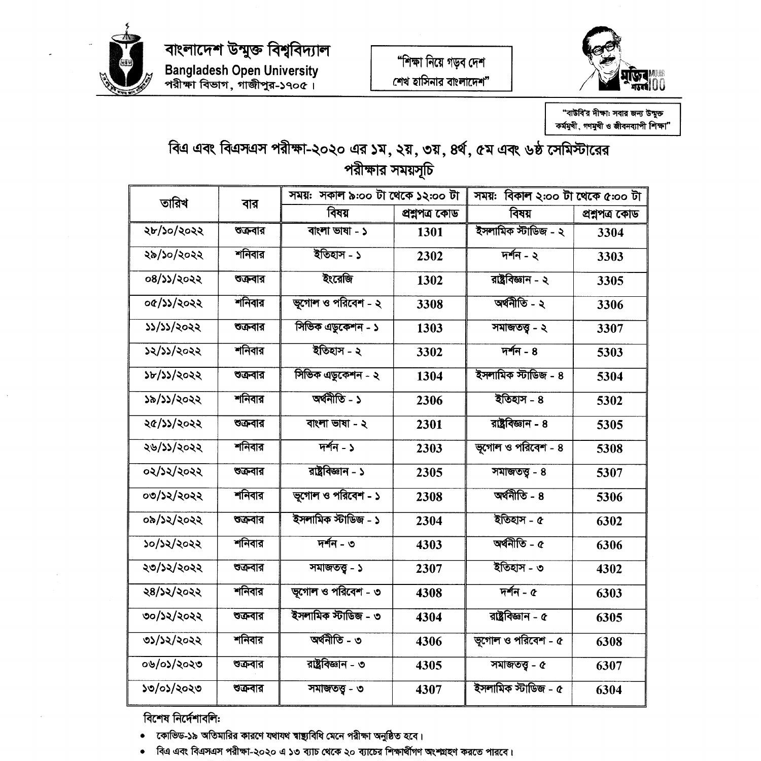 ba bss exam routine 2022.pdf | DocDroid
