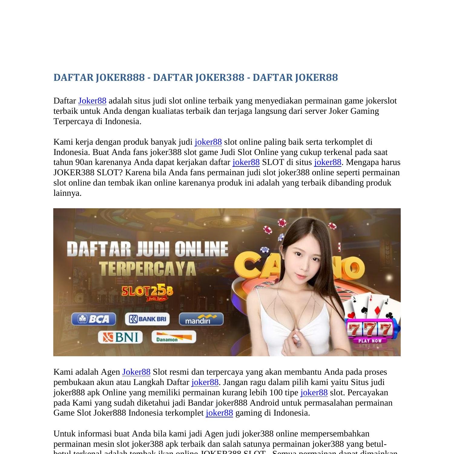 DAFTAR_JOKER888_-_DAFTAR_JOKER388_-_DAFTAR_JOKER88.pdf | DocDroid