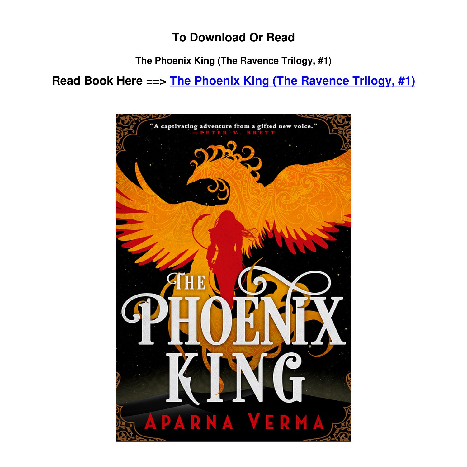 download ePub The Phoenix King The Ravence Trilogy 1 By Aparna Verma.pdf | DocDroid