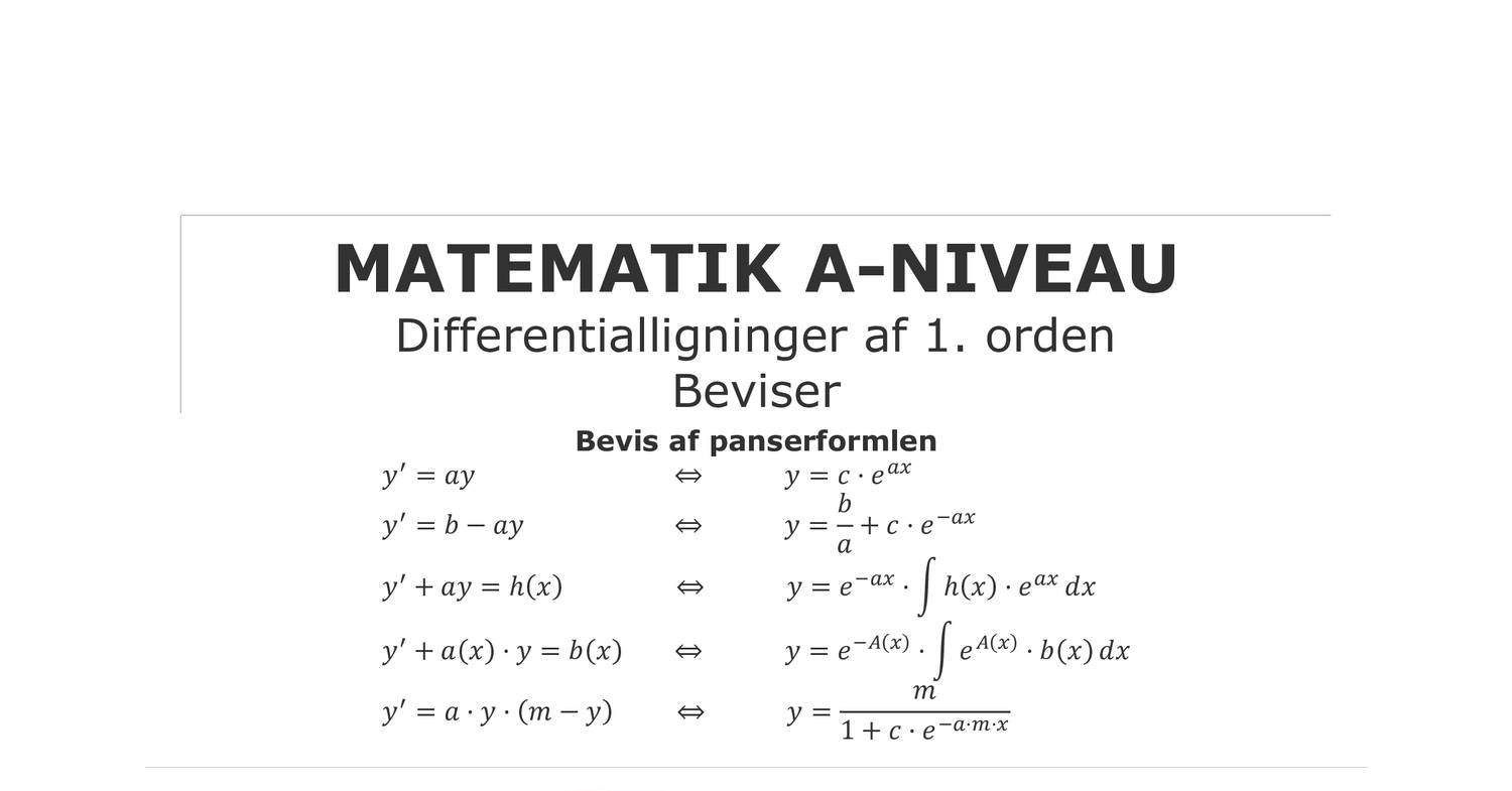 Differentialligninger beviser - MAT HF SVAR.pdf | DocDroid