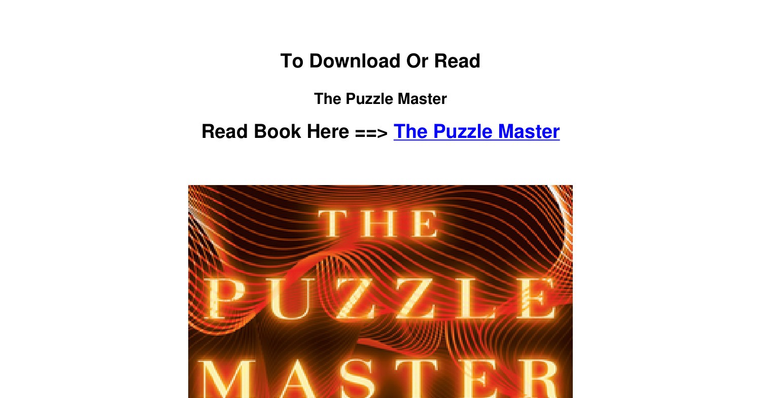 EPub Download The Puzzle Master By Danielle Trussoni.pdf | DocDroid