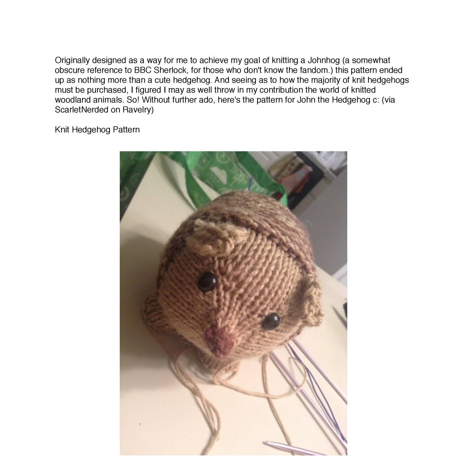 Knit Hedgehog Pattern.pdf | DocDroid