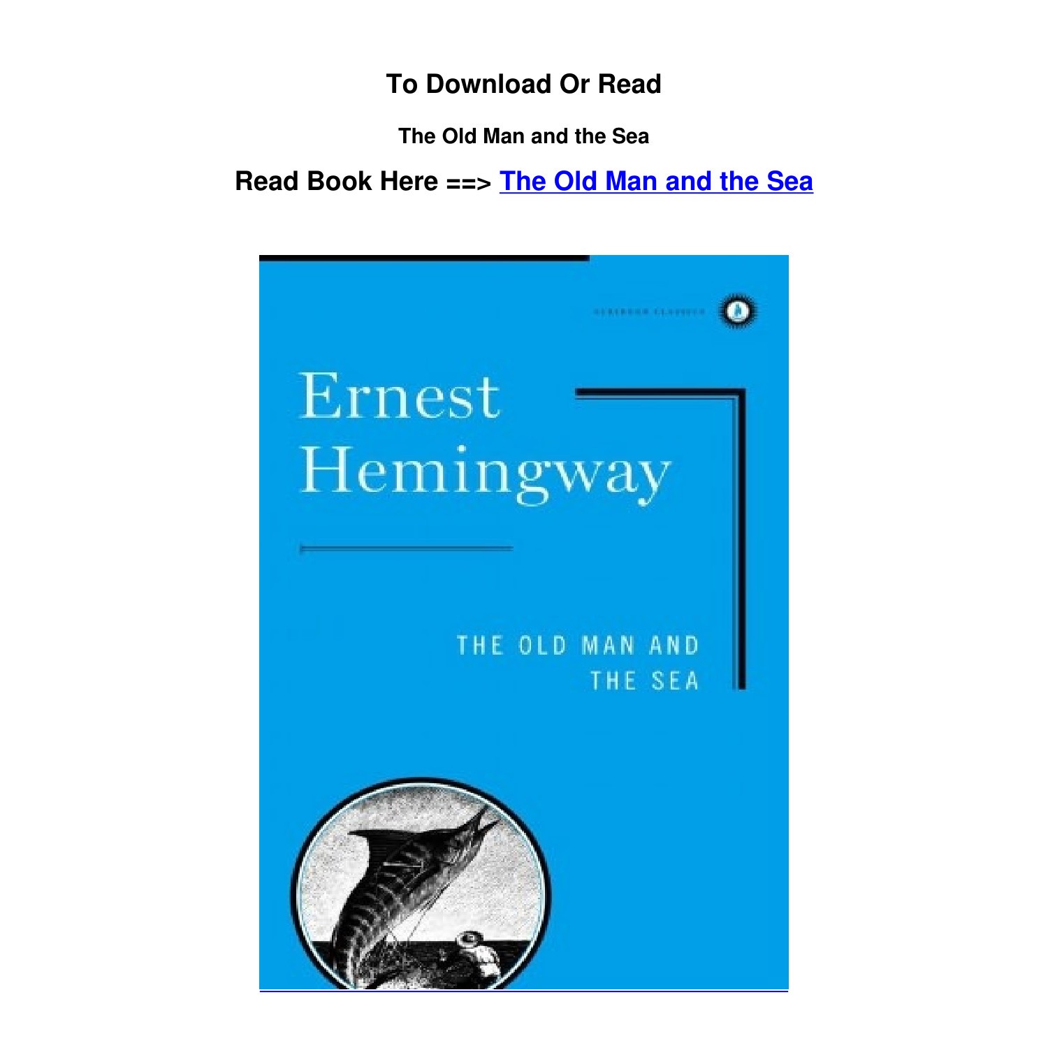 DOWNLOAD pdf The Old Man and the Sea BY Ernest Hemingway.pdf | DocDroid