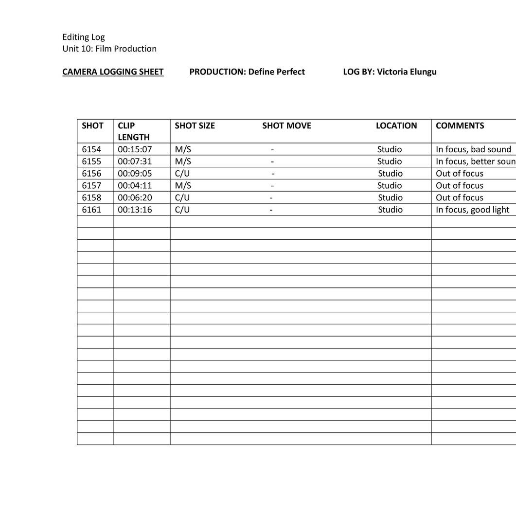camera logging template VE.docx | DocDroid