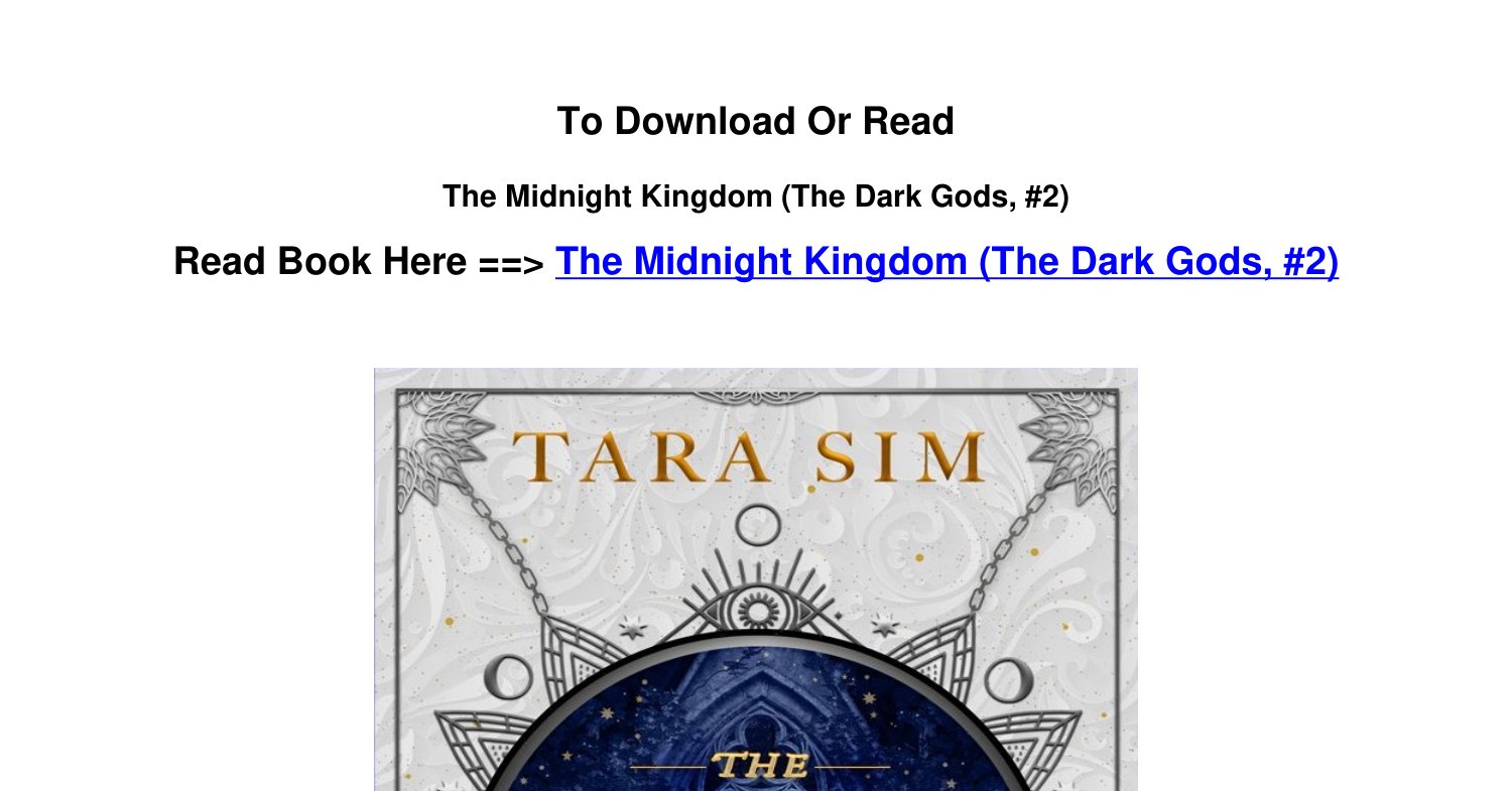 DOWNLOAD EPUB The Midnight Kingdom The Dark Gods 2 By Tara Sim.pdf | DocDroid