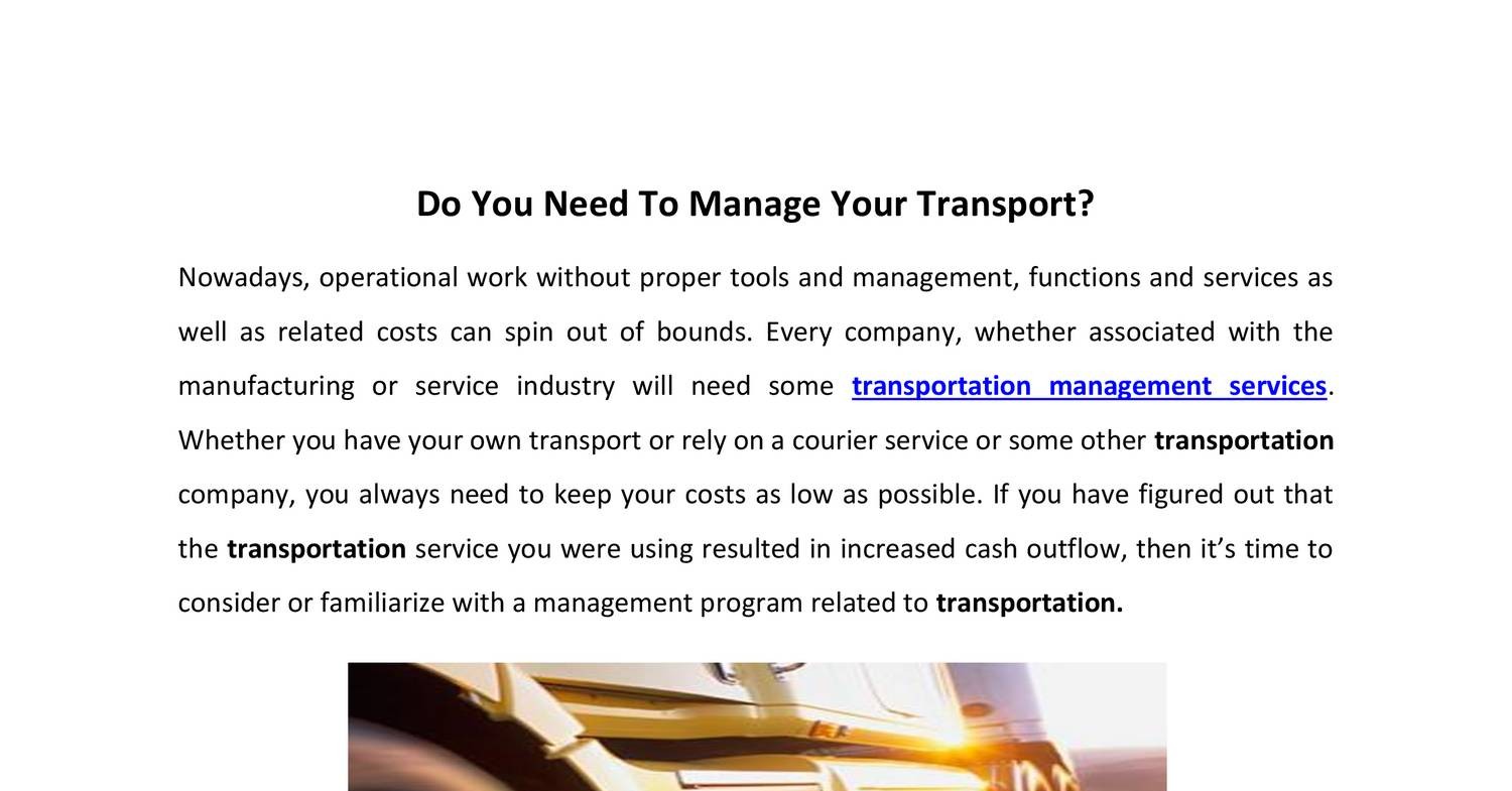Do You Need To Manage Your Transport.pdf | DocDroid