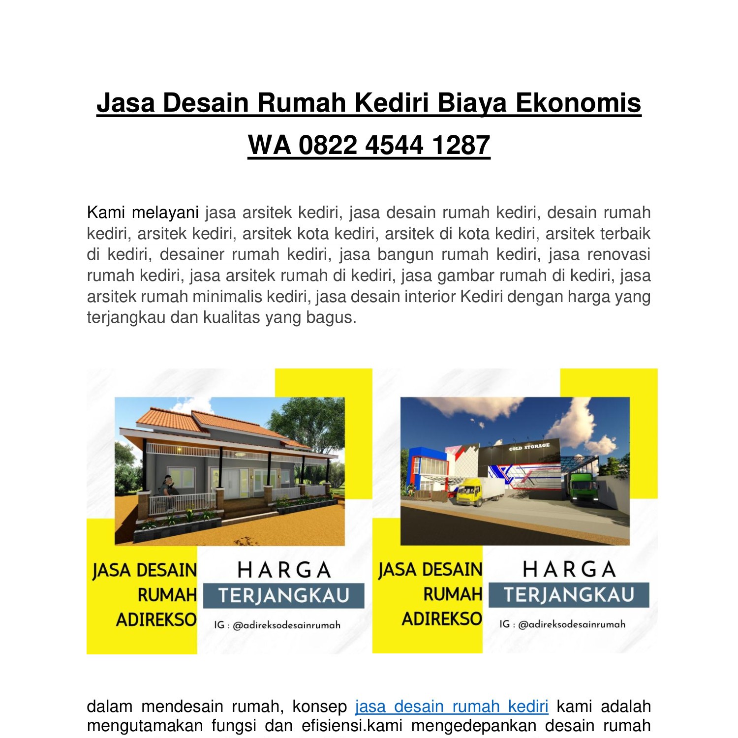 Jasa Desain Rumah Kediri Biaya Ekonomis Pdf Docdroid