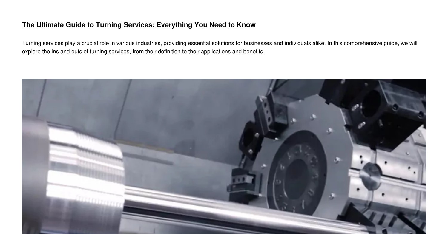 The Ultimate Guide to Turning Services: Everything You Need to Know.pdf | DocDroid