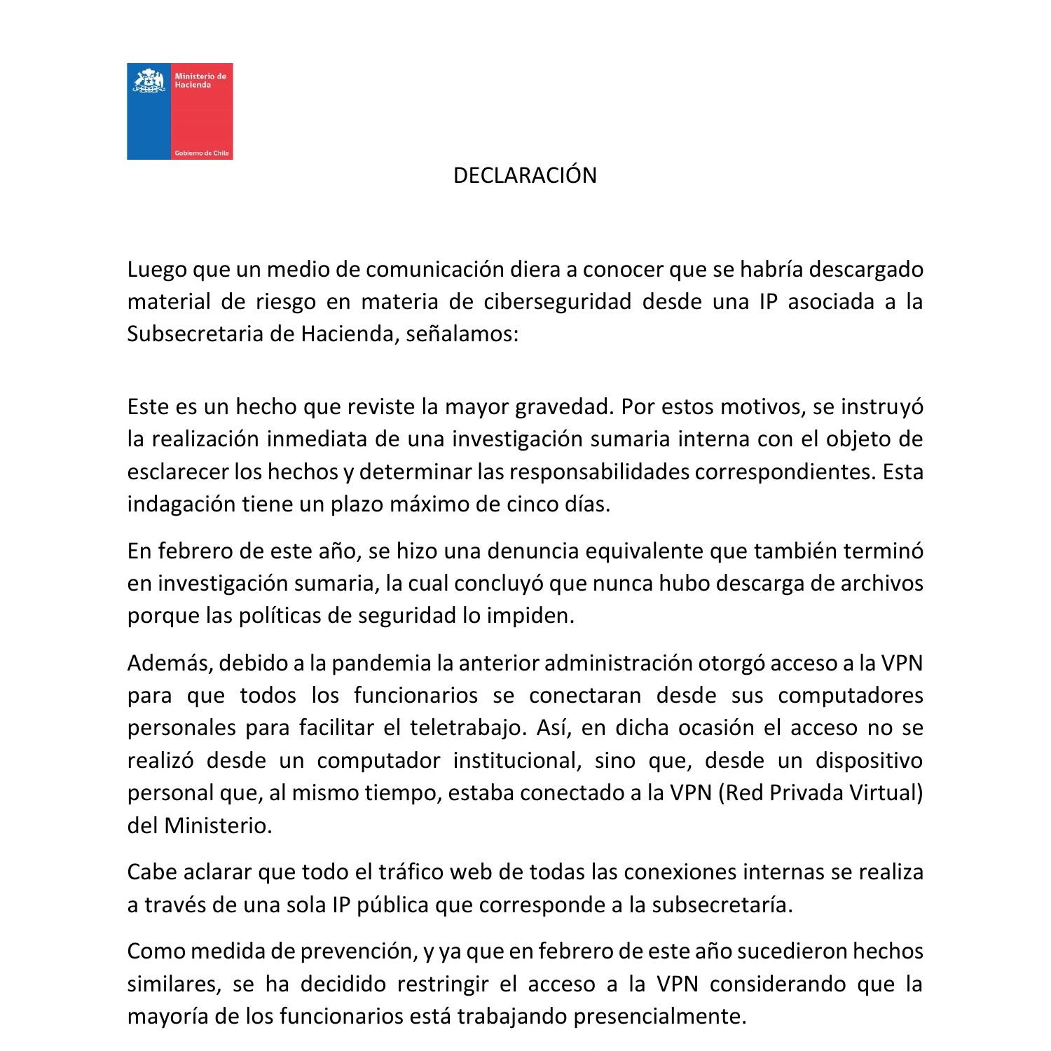 Declaración del Ministerio de Hacienda.pdf | DocDroid