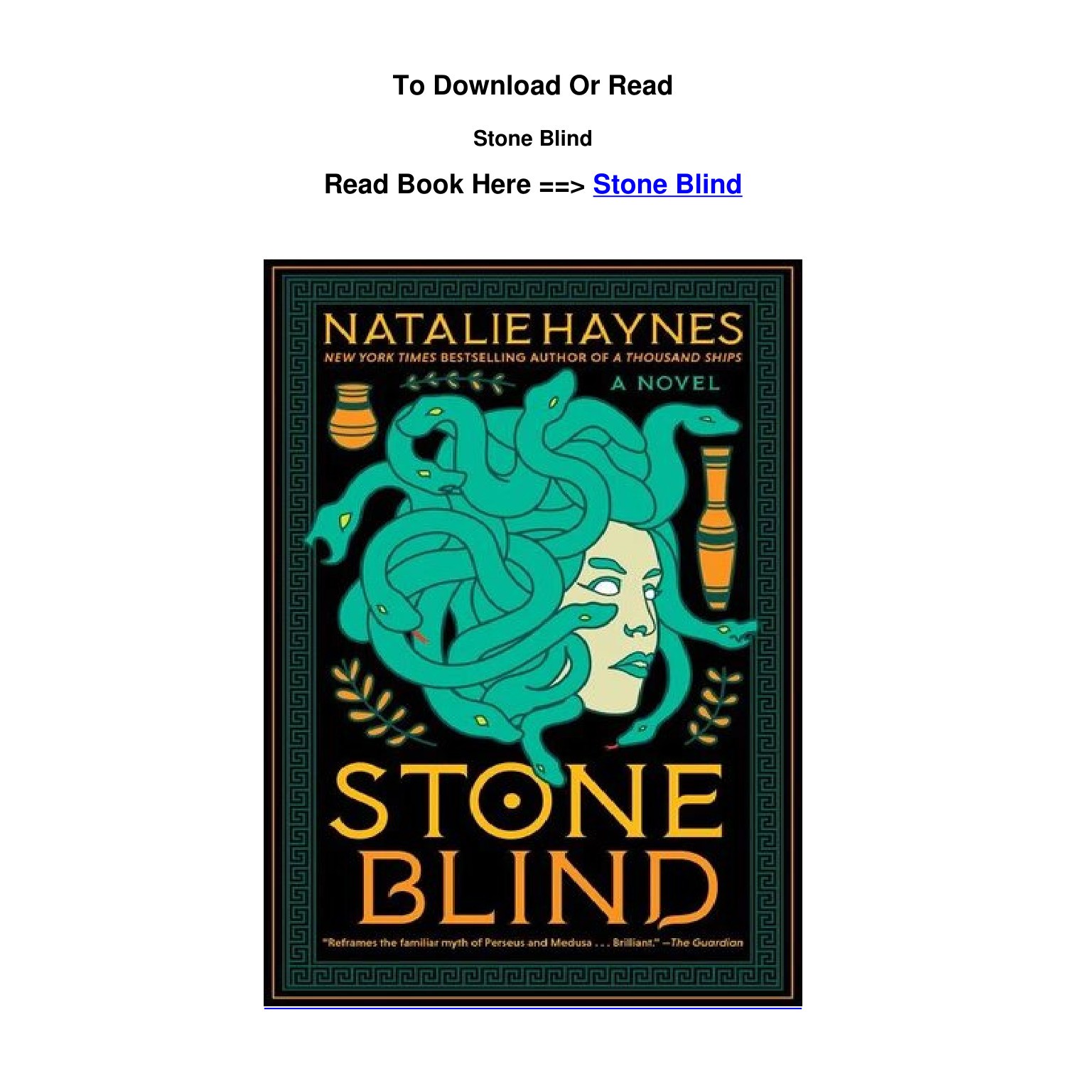 epub download Stone Blind By Natalie Haynes.pdf | DocDroid