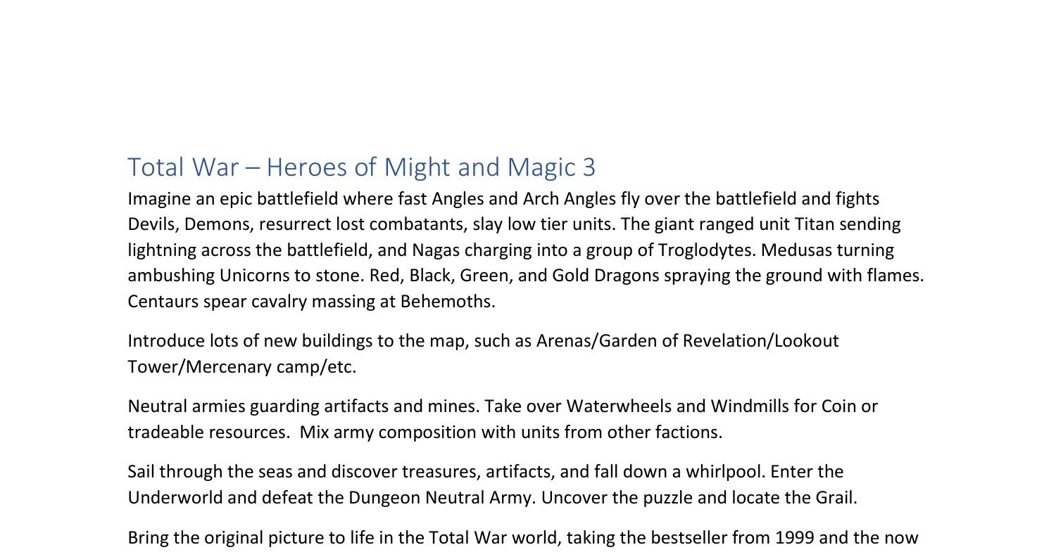Total War - Heroes of Might and Magic 3.pdf | DocDroid
