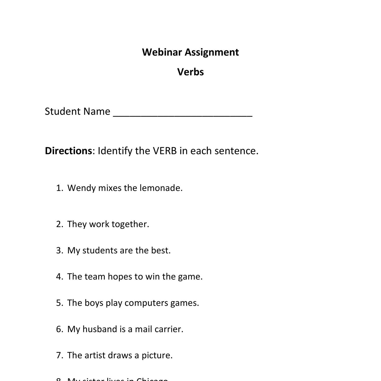 Webinar Verbs Assignment.docx | DocDroid