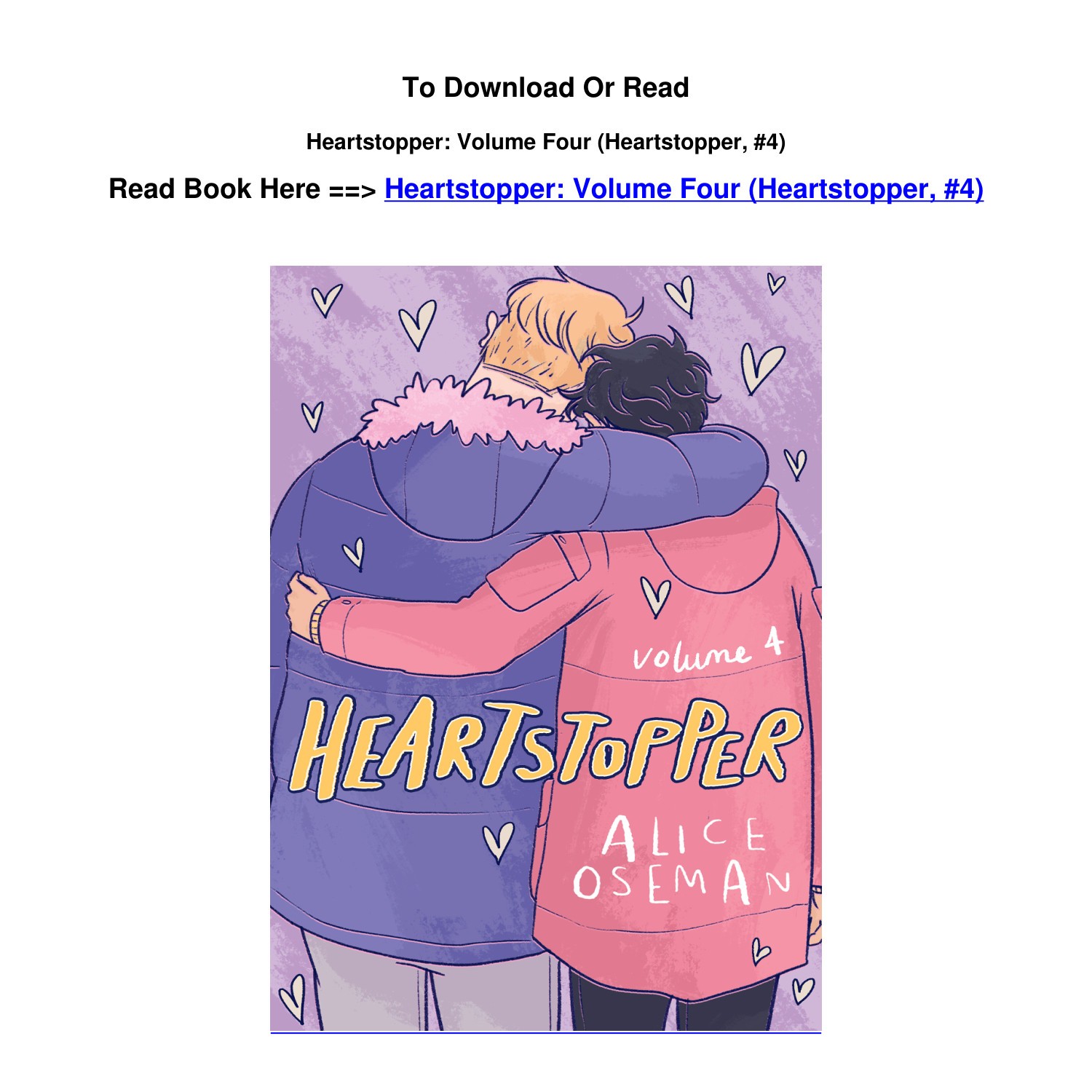 EPUB Download Heartstopper Volume Four Heartstopper 4 BY Alice Oseman ...