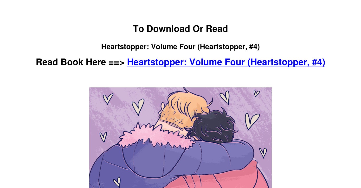 EPUB Download Heartstopper Volume Four Heartstopper 4 BY Alice Oseman ...
