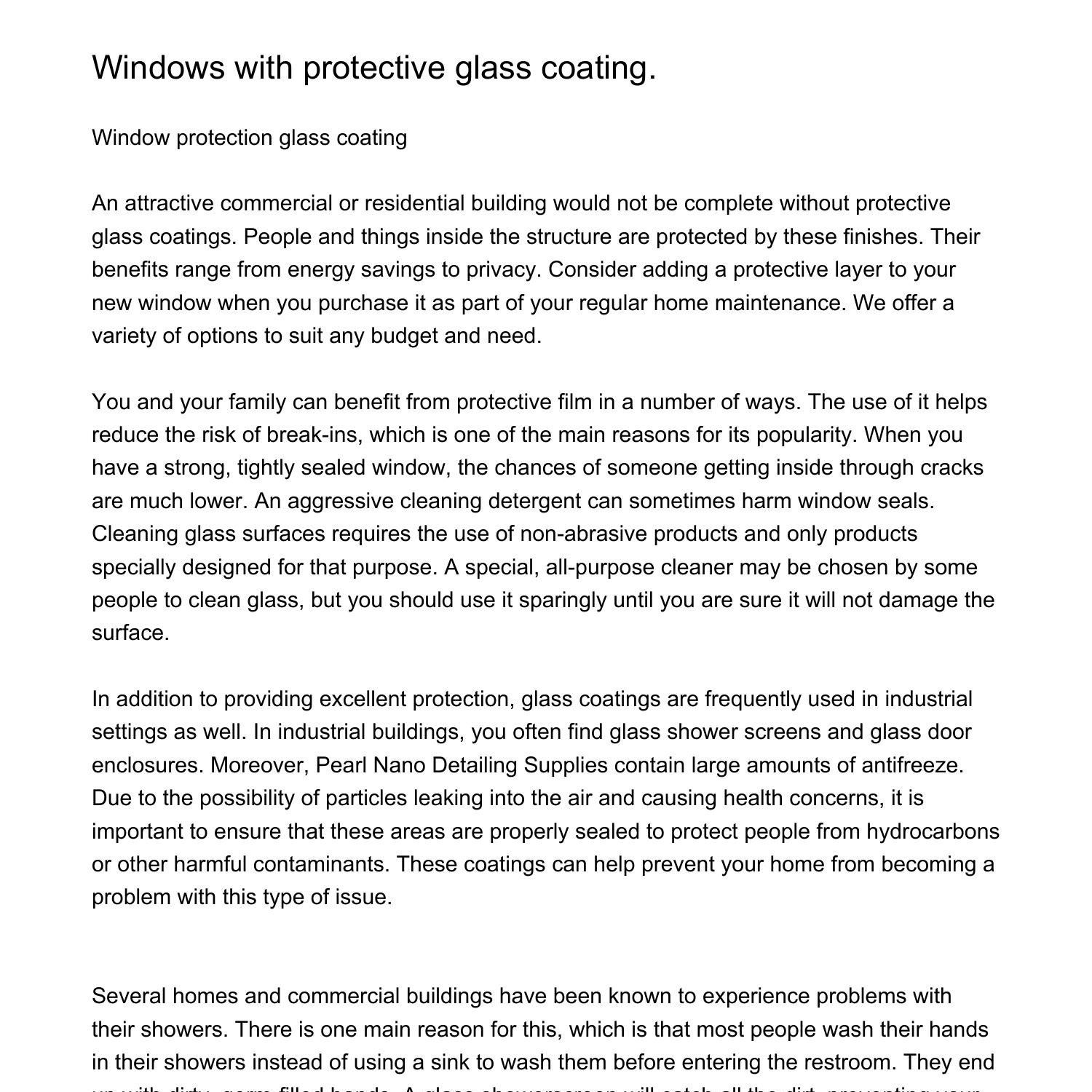 Glass Coatings For Windowsxjljp.pdf.pdf | DocDroid