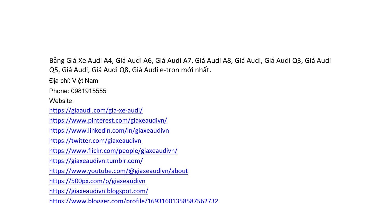 Bảng Giá Xe Audi A4.docx | DocDroid