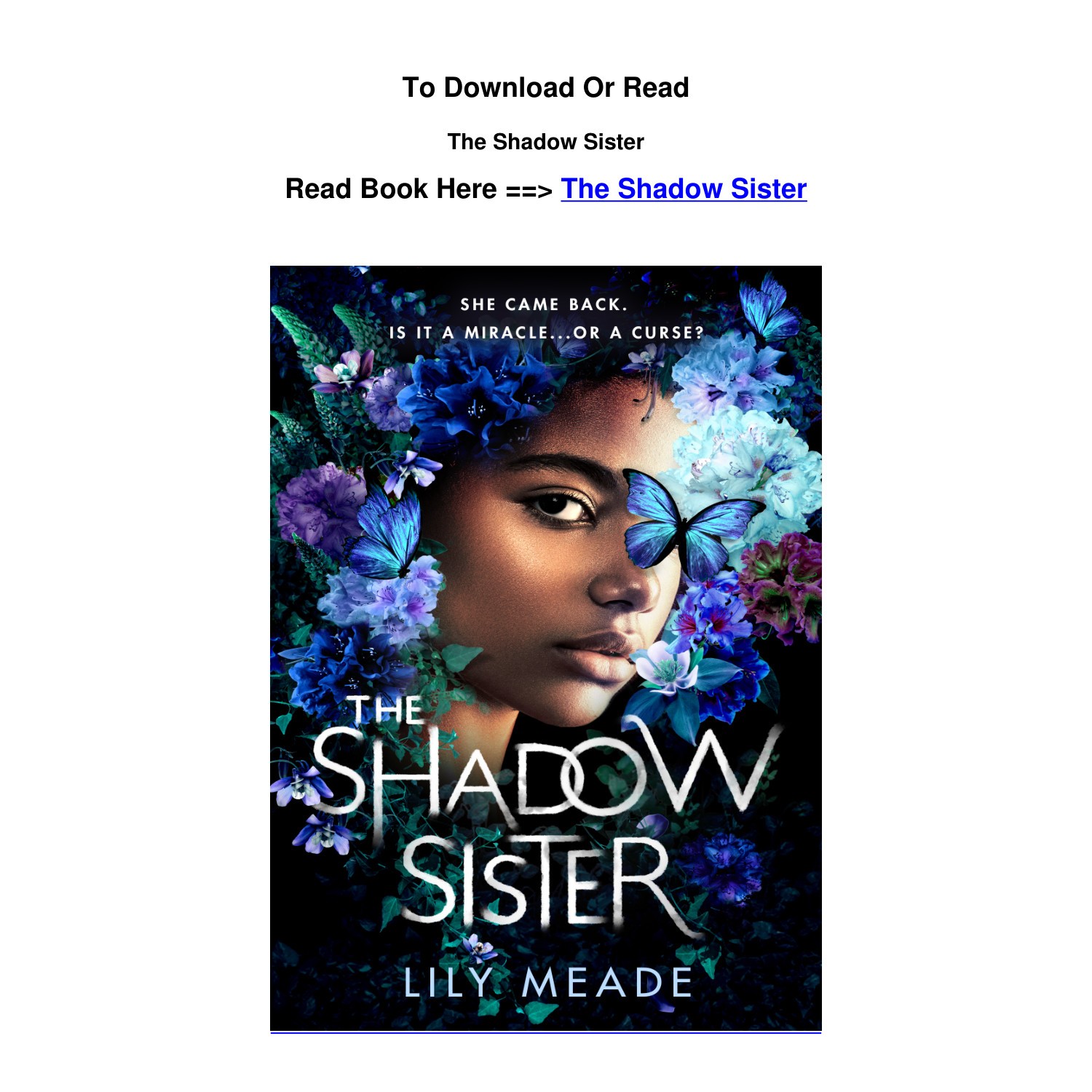 download epub The Shadow Sister BY Lily Meade.pdf | DocDroid