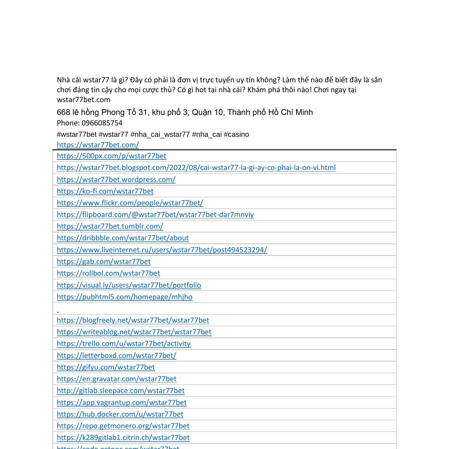 Nhà Cái wstar77.docx | DocDroid