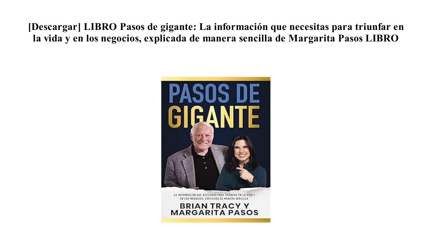 (Libro) (PDF EPUB) Pasos de gigante de Margarita Pasos [Libro].pdf | DocDroid