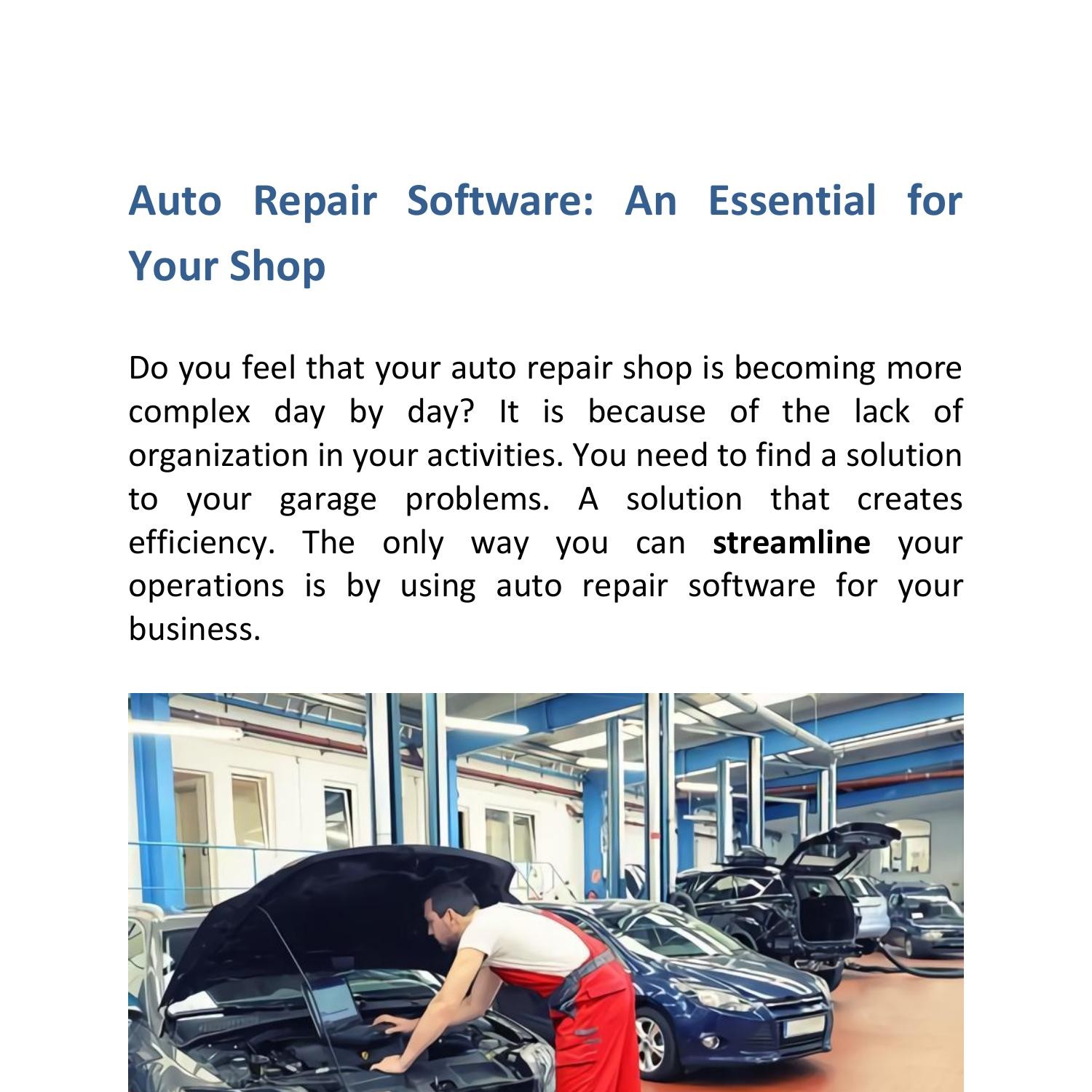 Auto Repair Software An Essential for Your Shop.pdf | DocDroid