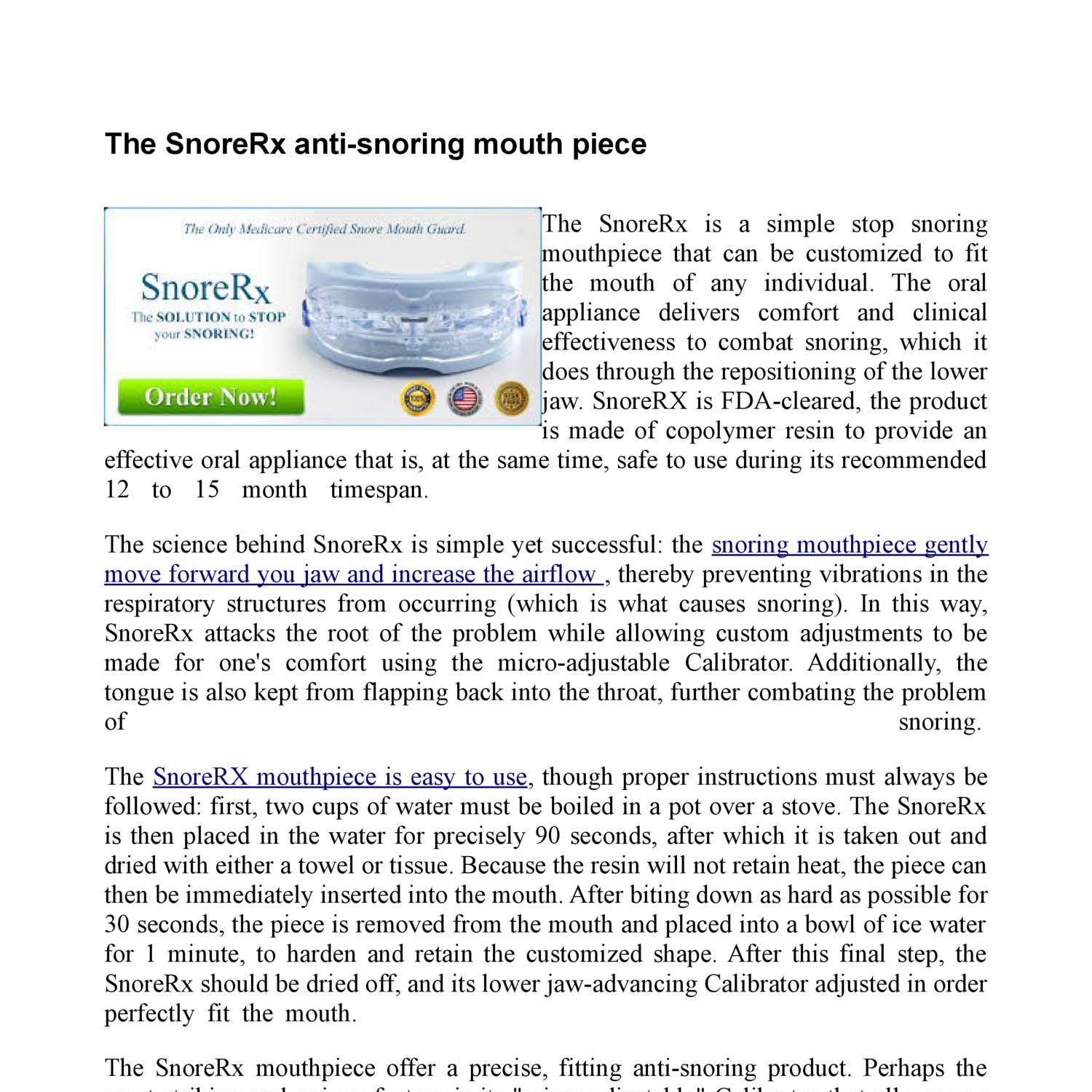 SnoreRx_snoring_mouthpiece.pdf | DocDroid