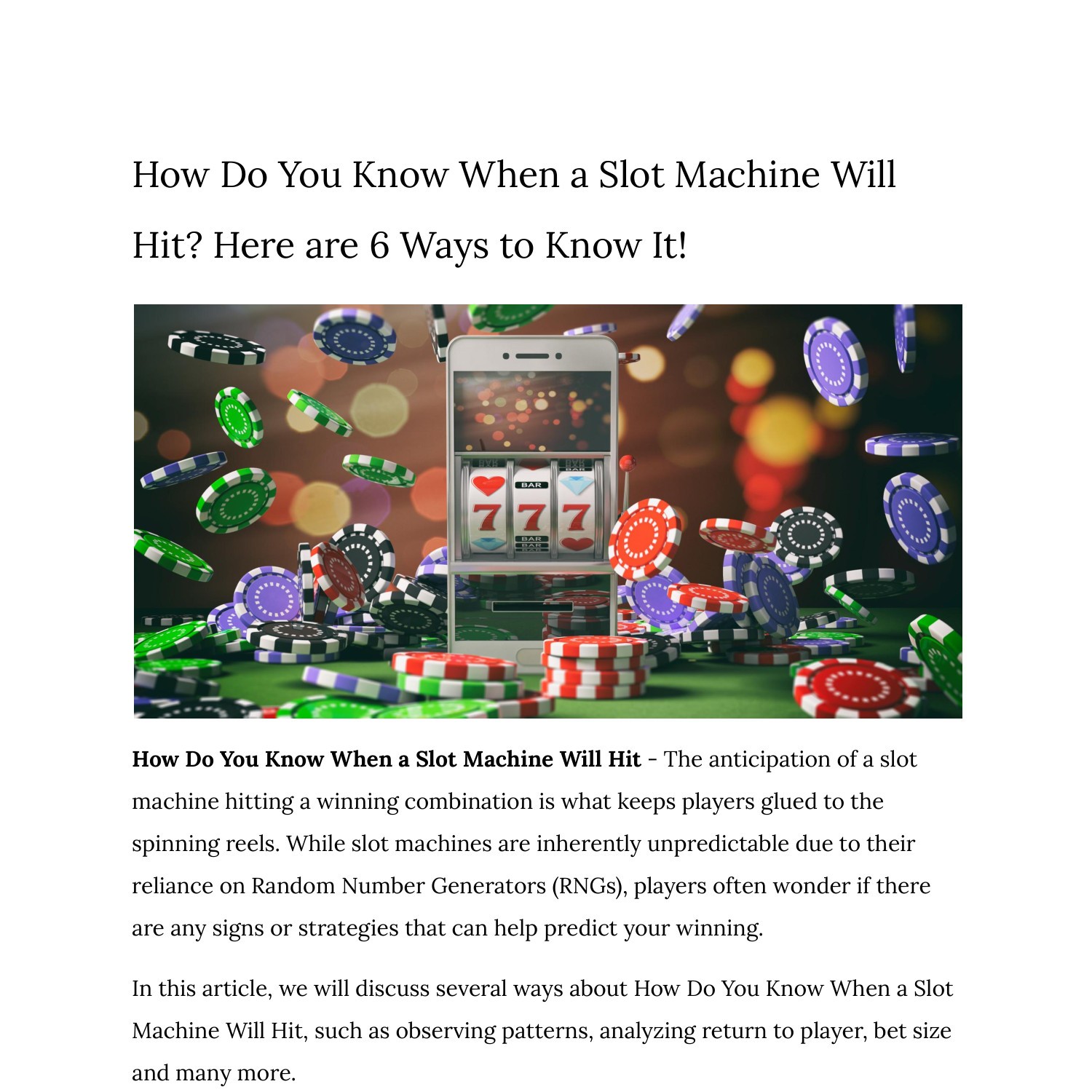 How Do You Know When a Slot Machine Will Hit_ Here are 6 Ways to Know It!.pdf | DocDroid