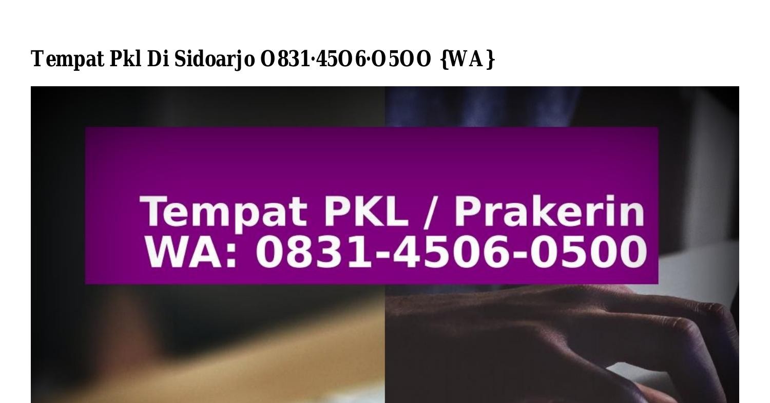 Tempat Pkl Di Sidoarjo.pdf | DocDroid