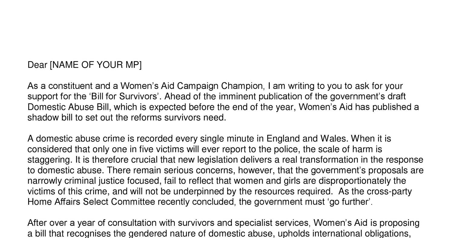 Template letter to your MP about the Domestic Abuse Bill.pdf | DocDroid