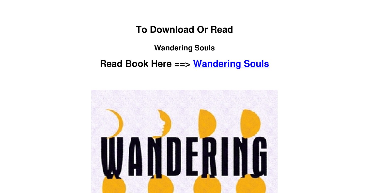 DOWNLOAD Pdf Wandering Souls BY Cecile Pin.pdf | DocDroid