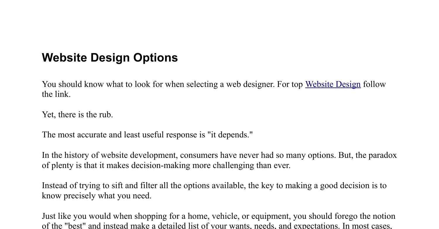 Website Design Options.odt | DocDroid