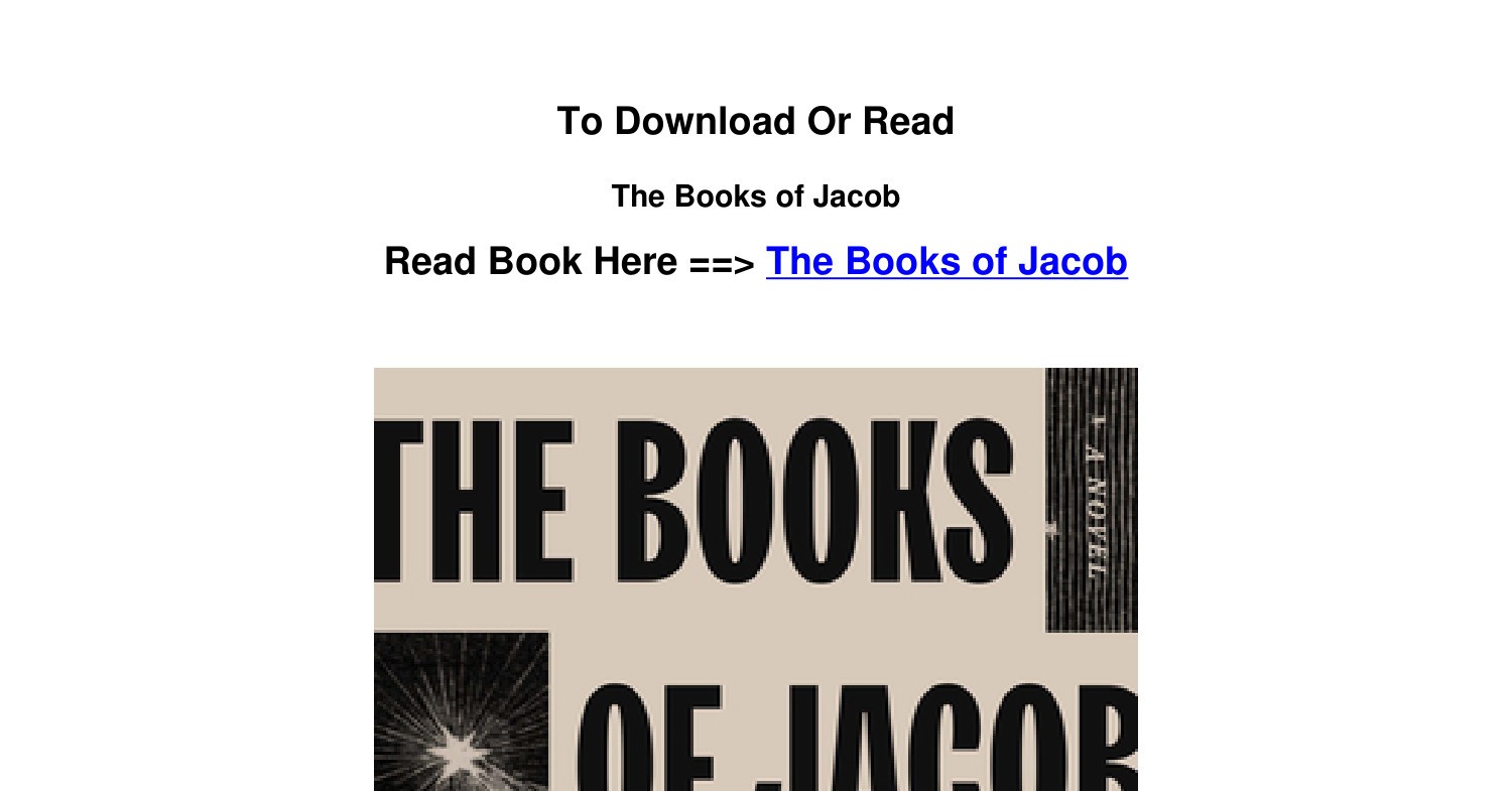 DOWNLOAD EPUB The Books of Jacob BY Olga Tokarczuk.pdf | DocDroid
