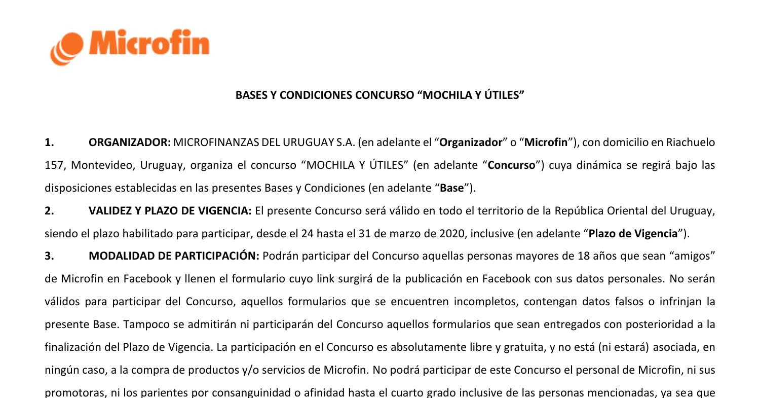 BASES Y CONDICIONES SORTEO MOCHILA Y ÚTILES.pdf | DocDroid