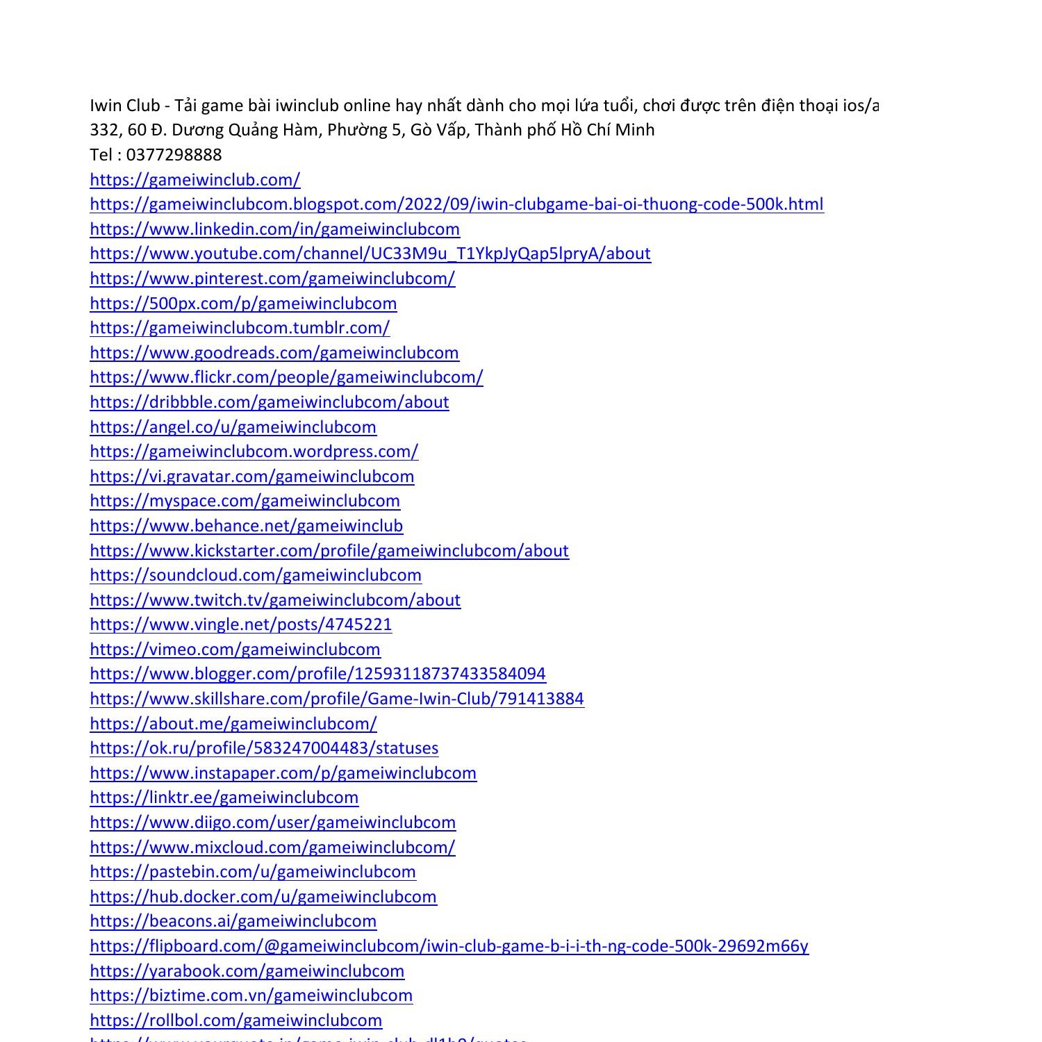 Game Iwin Club.xlsx | DocDroid