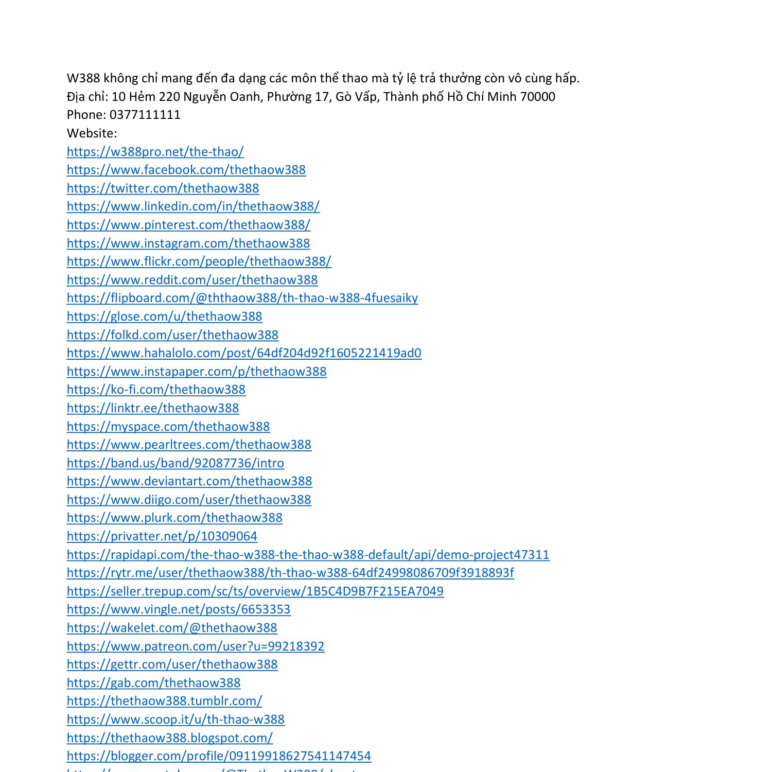 Thể thao W388.xlsx | DocDroid