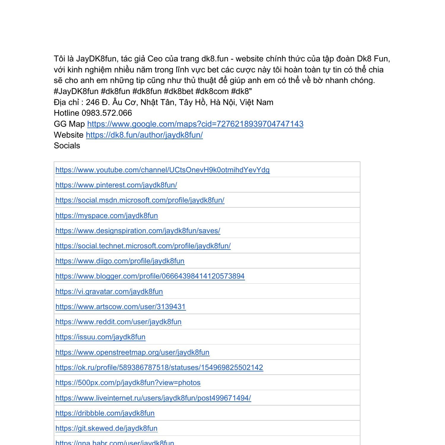 Ceo JayDK8fun Trang DK8 Fun.docx | DocDroid