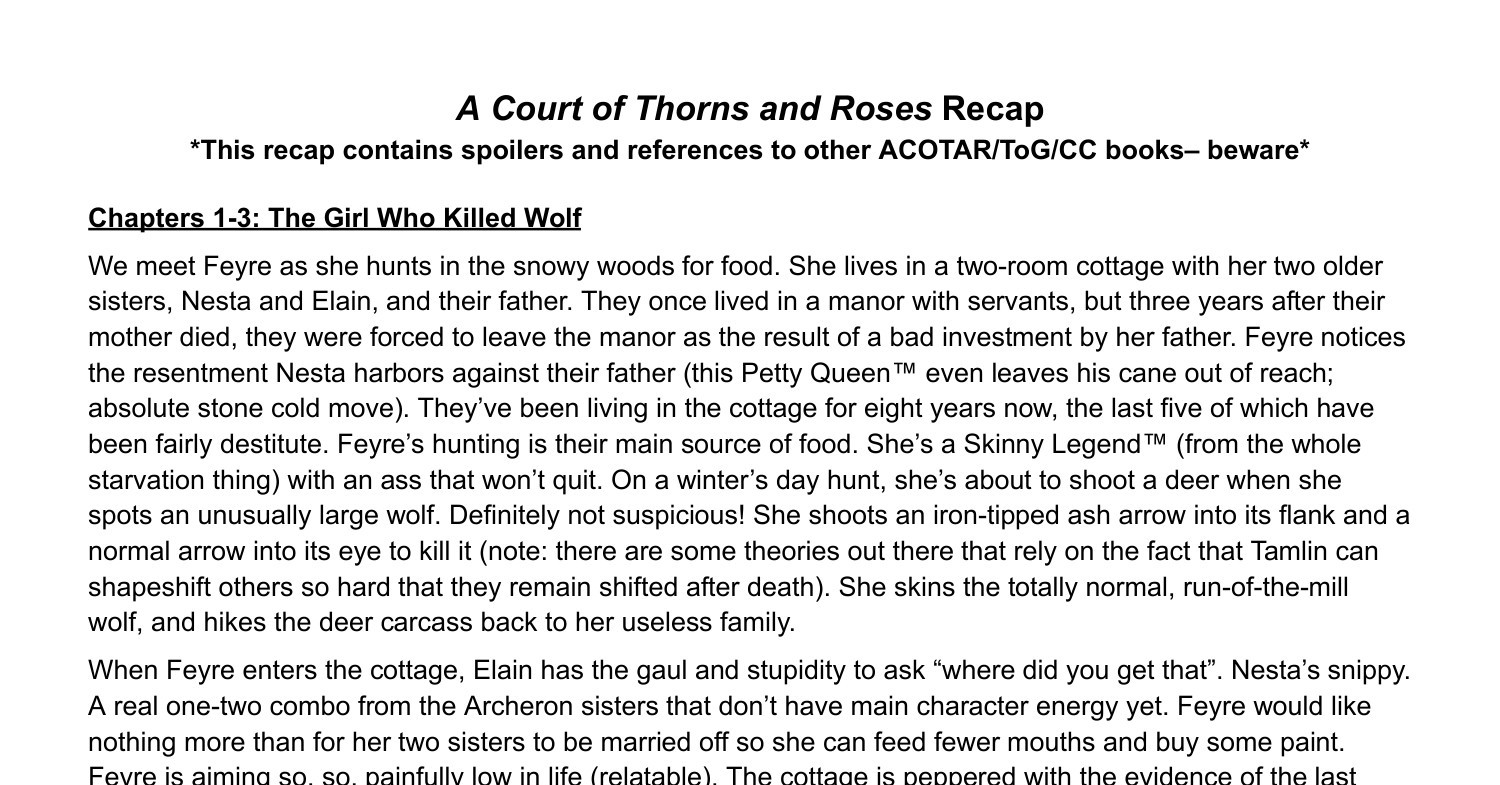 ACOTAR Summary.pdf | DocDroid