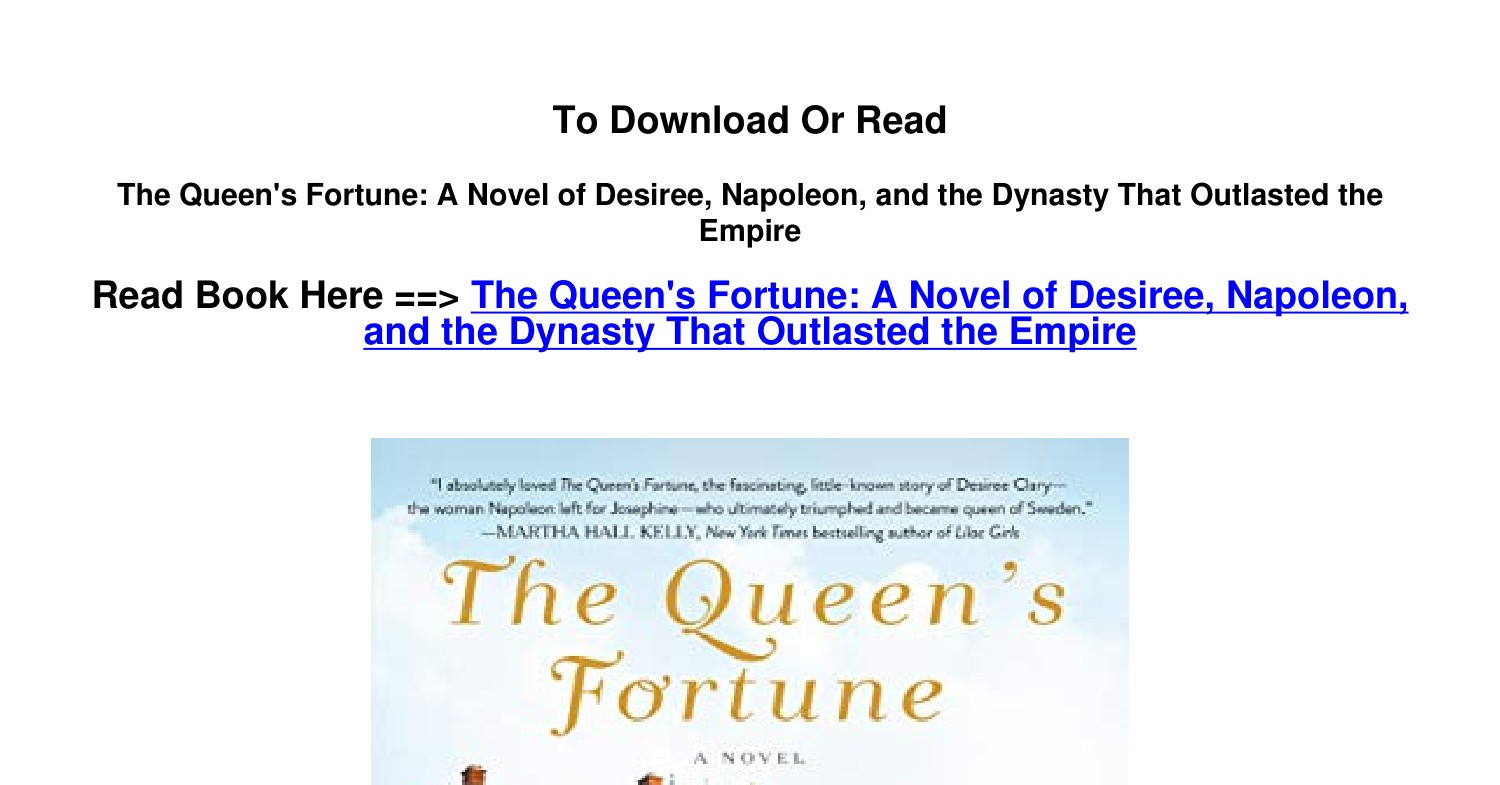 EPUB DOWNLOAD The Queen s Fortune A Novel of Desiree Napoleon and the ...