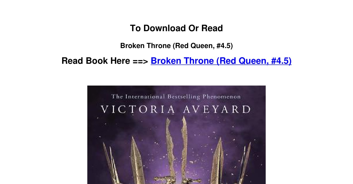 DOWNLOAD pdf Broken Throne Red Queen 4 5 BY Victoria Aveyard.pdf | DocDroid