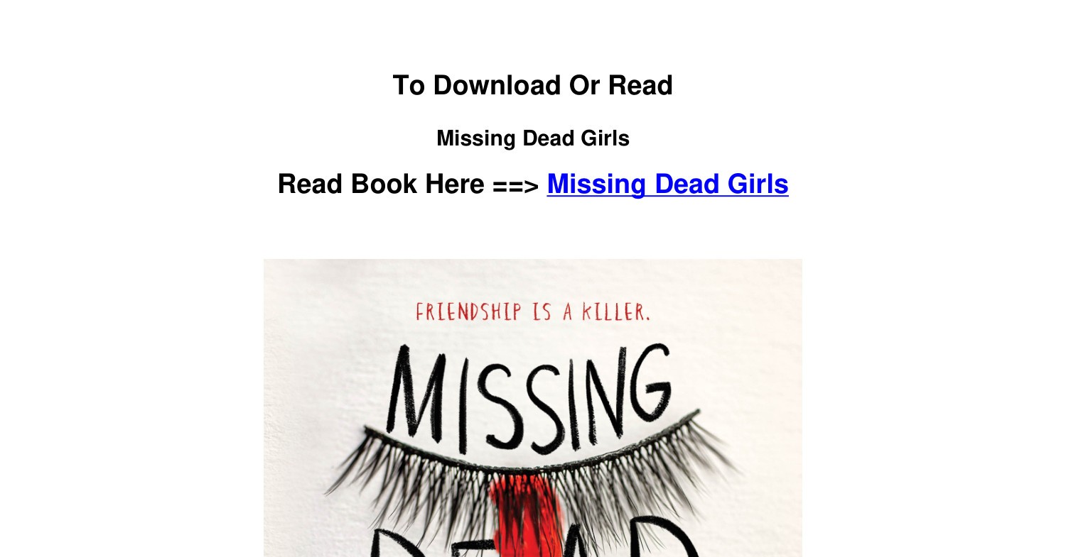 Pdf DOWNLOAD Missing Dead Girls by Sara Walters.pdf | DocDroid