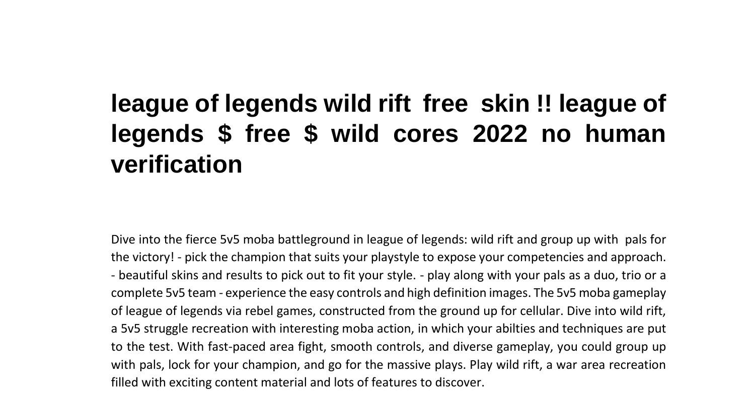 league of legends wild rift free skin.pdf | DocDroid