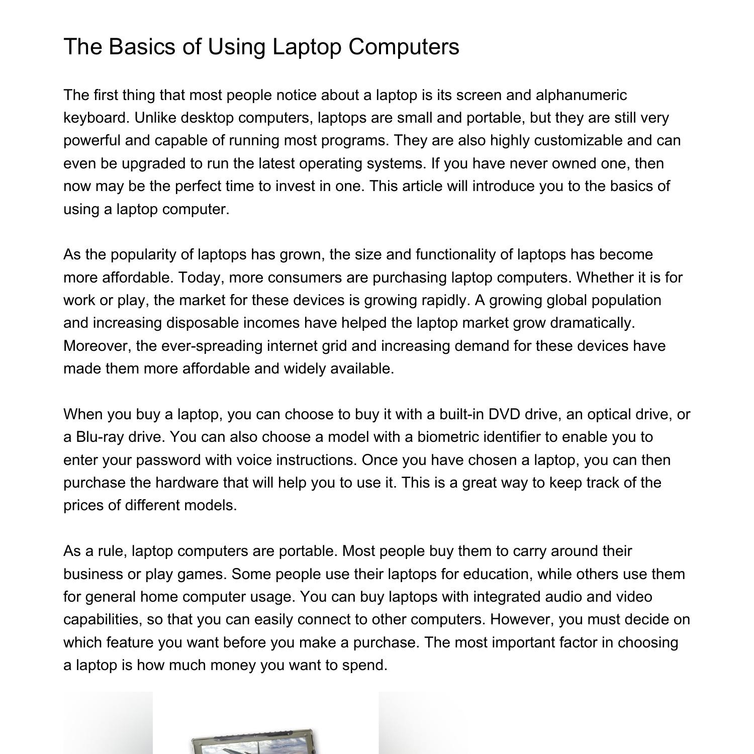 The Basics of Using Laptop Computersjbhle.pdf.pdf | DocDroid