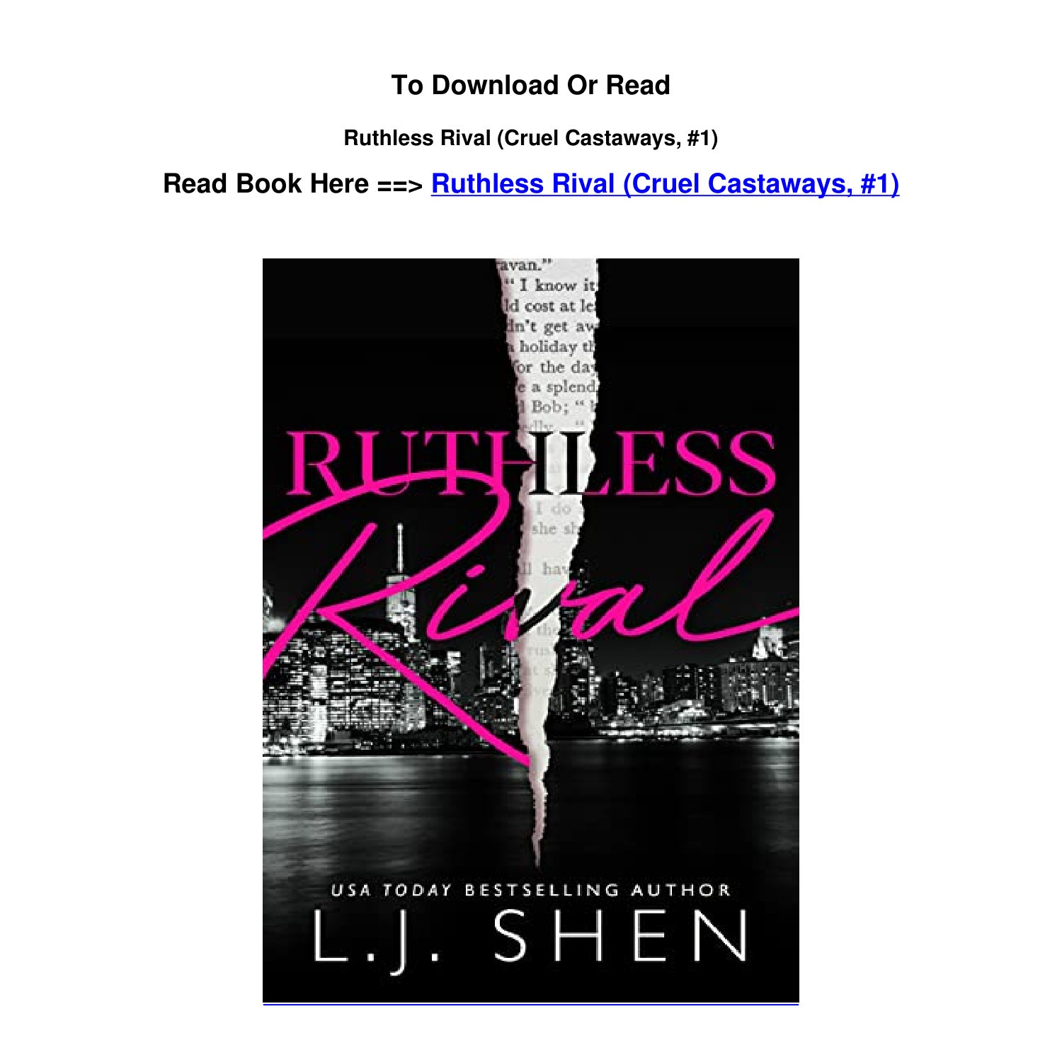 EPub DOWNLOAD Ruthless Rival Cruel Castaways 1 BY L J Shen.pdf | DocDroid