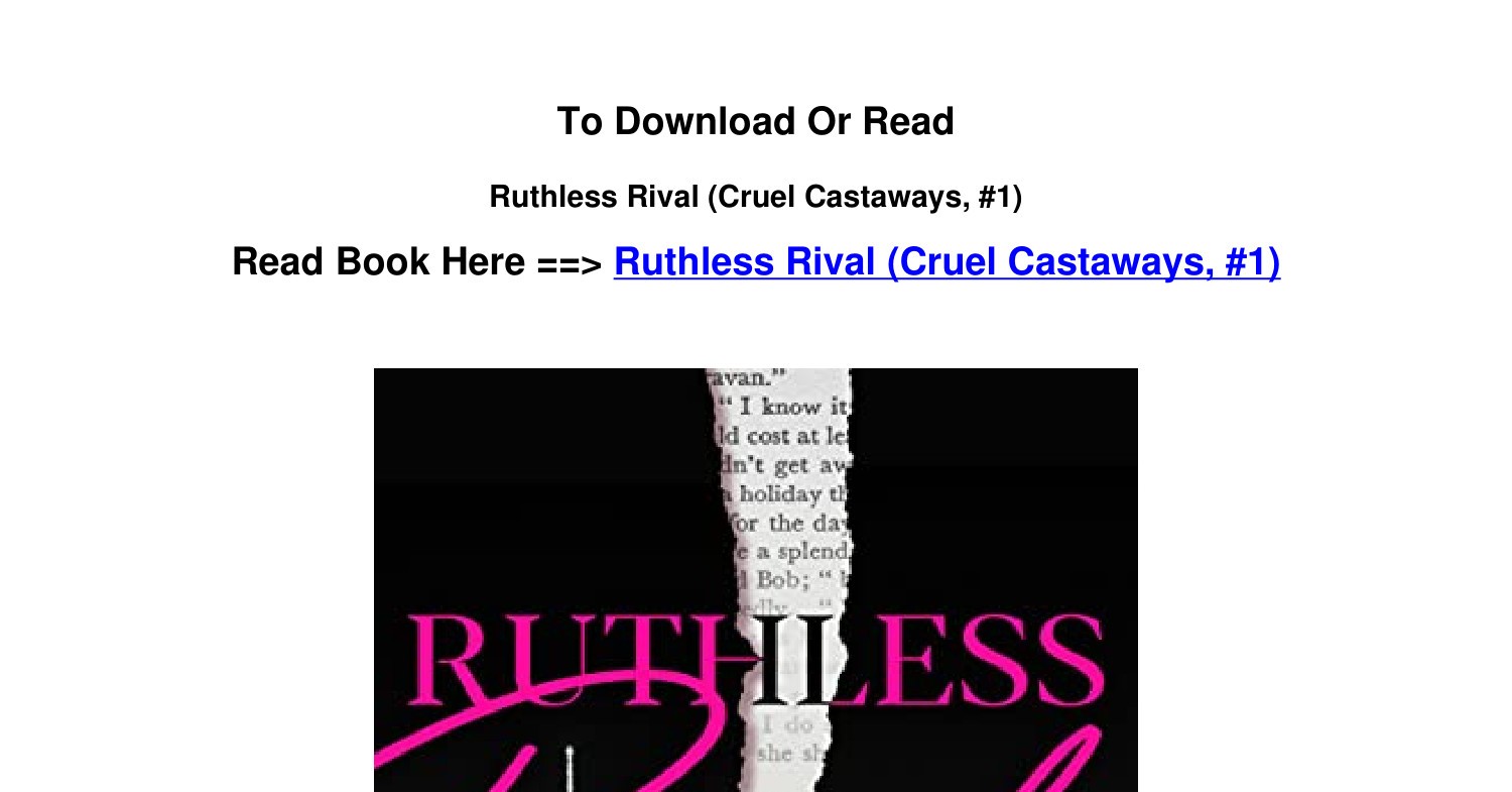 EPub DOWNLOAD Ruthless Rival Cruel Castaways 1 BY L J Shen.pdf | DocDroid
