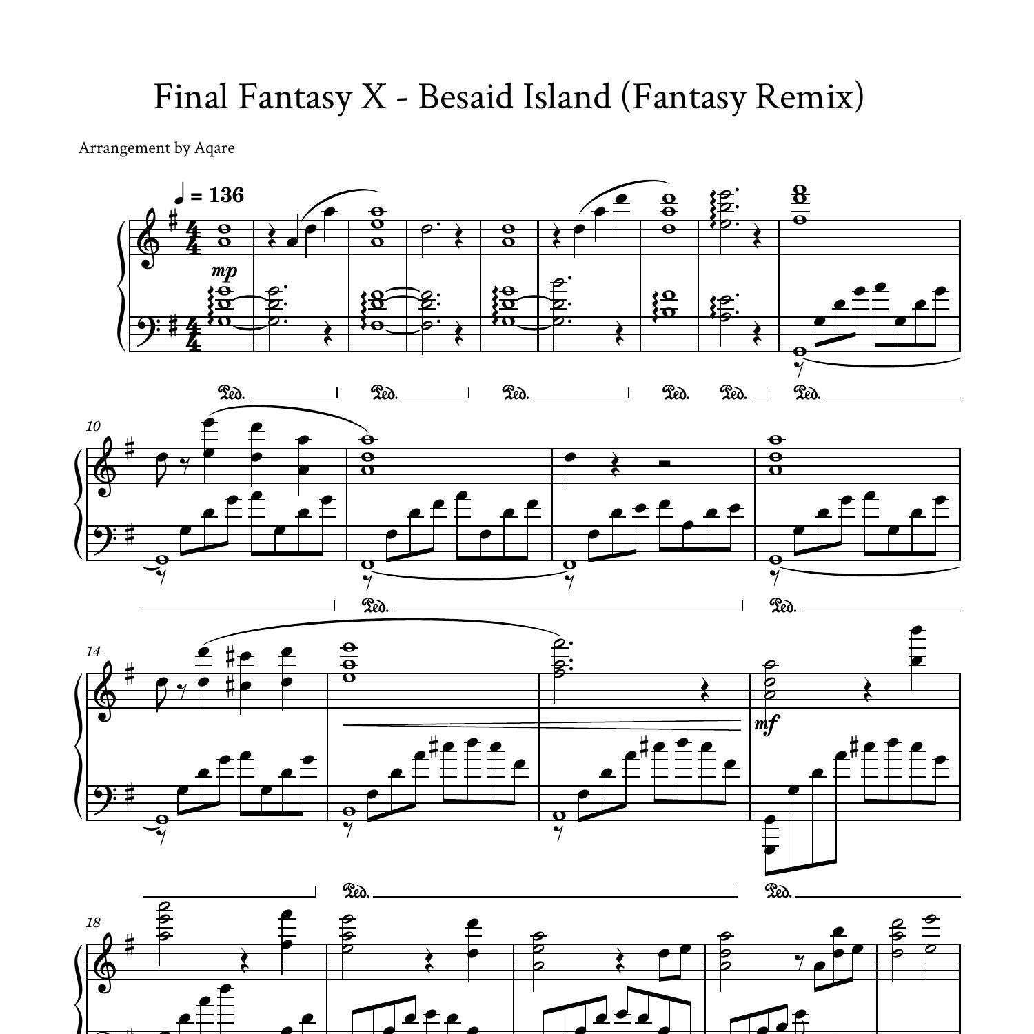 [AqareCover] Besaid Island (FFX) Fantasy Remix.pdf | DocDroid